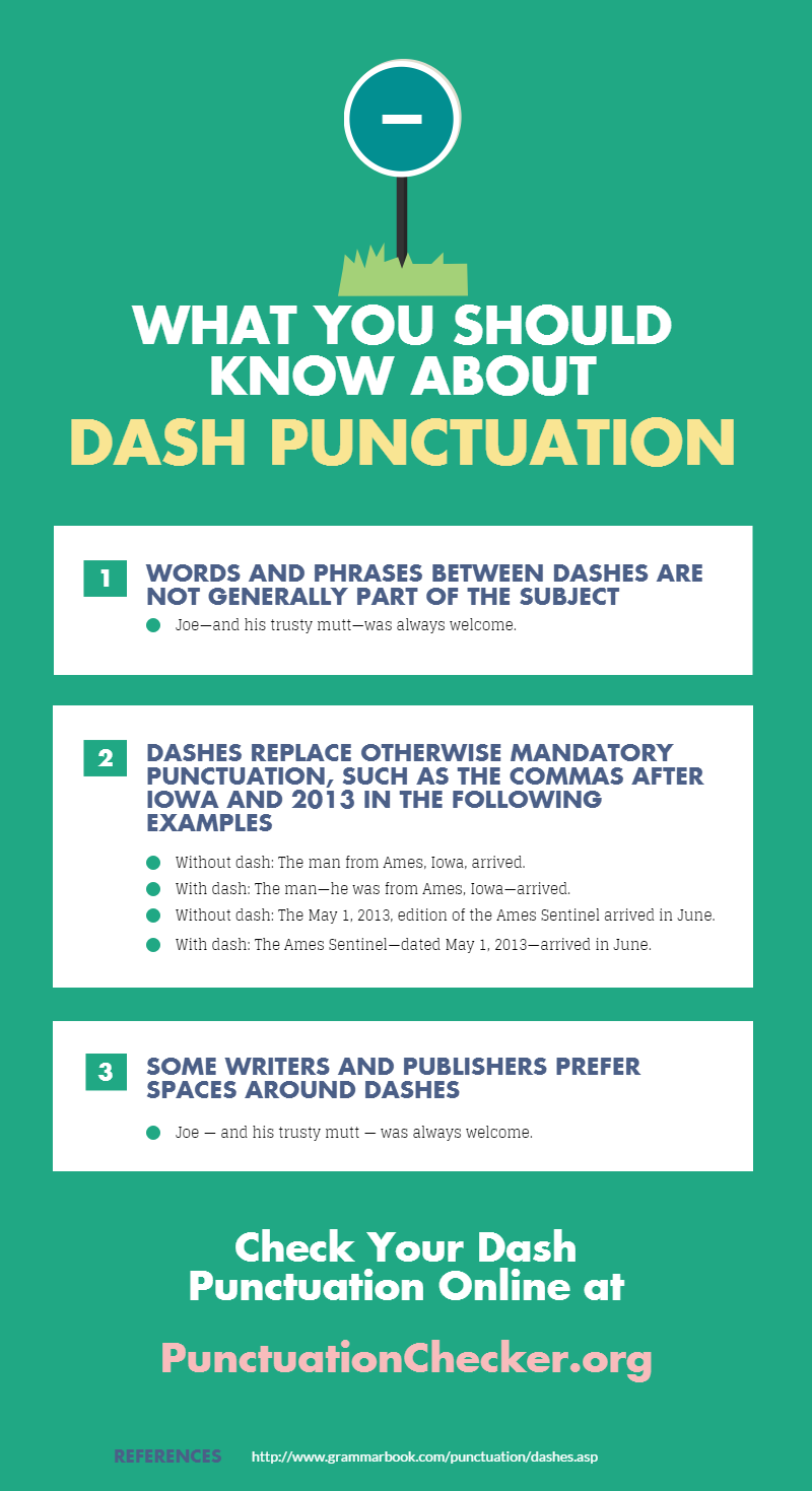 The Dash Punctuation Checking Punctuation Checker