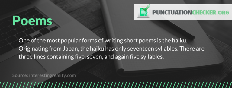 Poetry Checker for Your Perfect Poem | Punctuation Checker